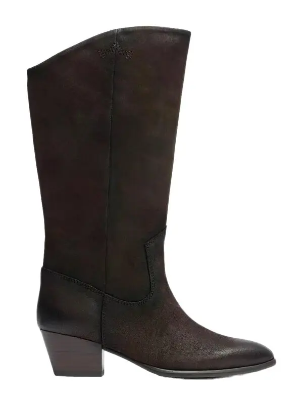 Ash Freedom Leather Cowboy Boots - Brown