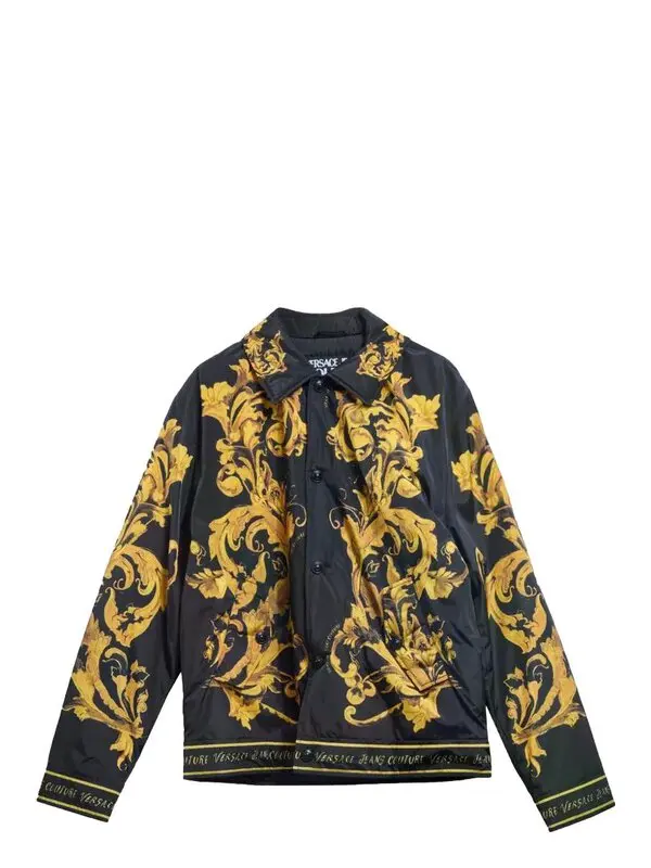 Versace Baroque-print Jacket - Black