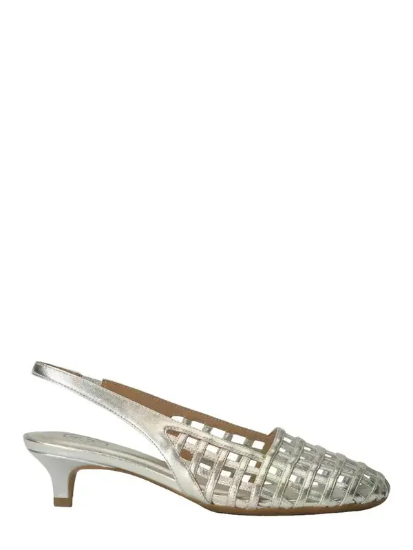 Ash Enji Slingback Heeled Pumps - Silver