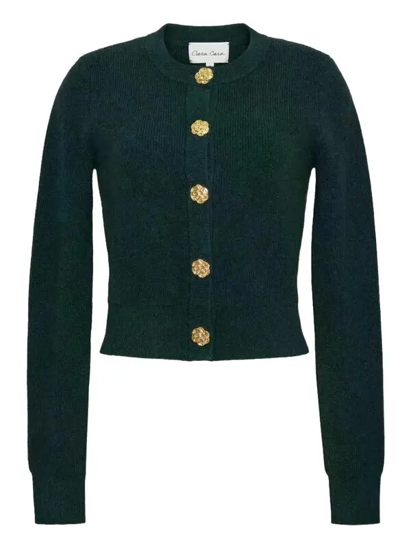 Cara Cara Ellery Floral-button Cardigan - Green