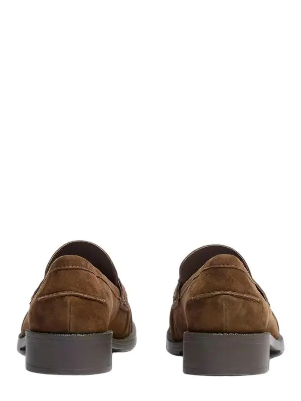 Ash Rusty Ruched Penny-strap Loafers - Brown