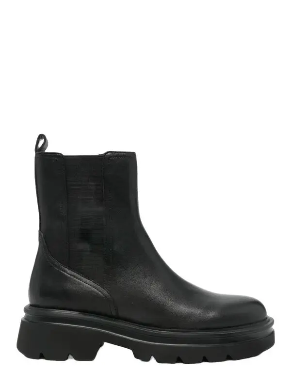 BRUNO PREMI Chunky-sole Leather Ankle Boots - Black