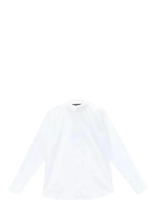 Karl Lagerfeld Double-layer-colar Long-sleeve Hirt - White