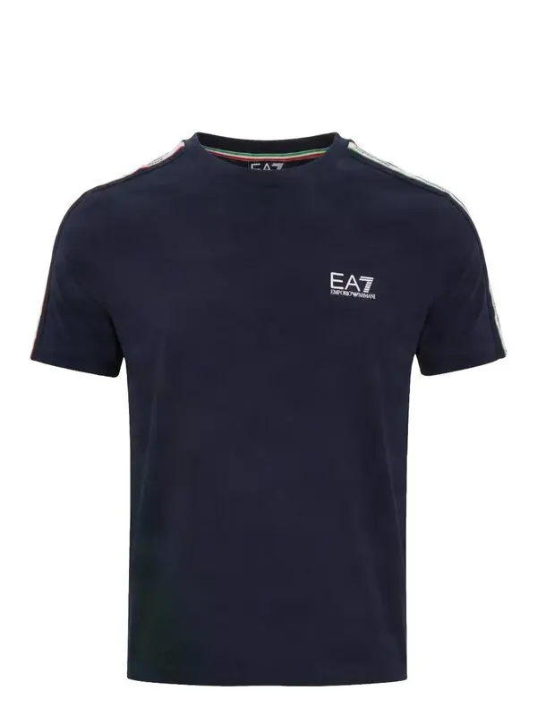 EA7 Italia Logo-print T-shirt - Blue