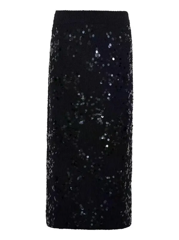 Cara Cara Yuma Sequin-embellished Midi Skirt - Black