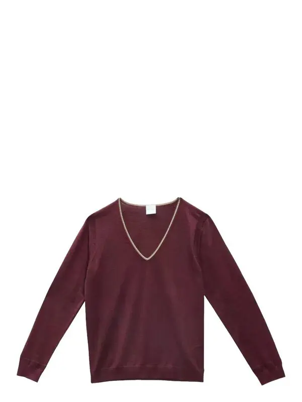 Paul Smith Signature Stripe V-neck Sweater - Red