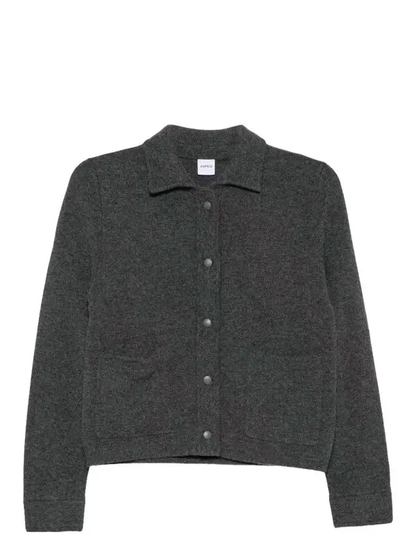 Aspesi Button-up Collared Cardigan - Grey