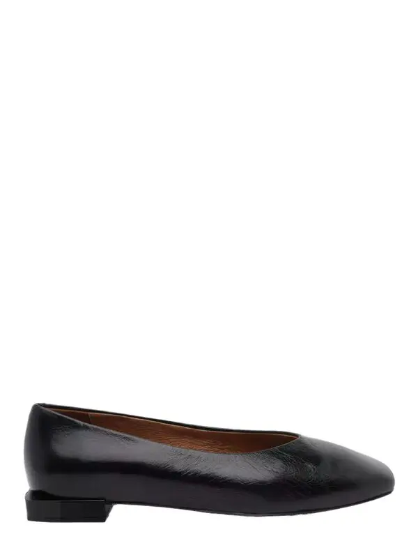 ANGEL ALARCON Leather Ballet Flats - Black