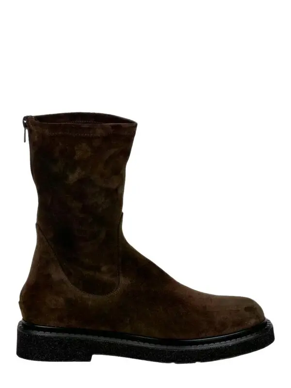 GUGLIELMO ROTTA Suede Rear-zip Boots - Brown
