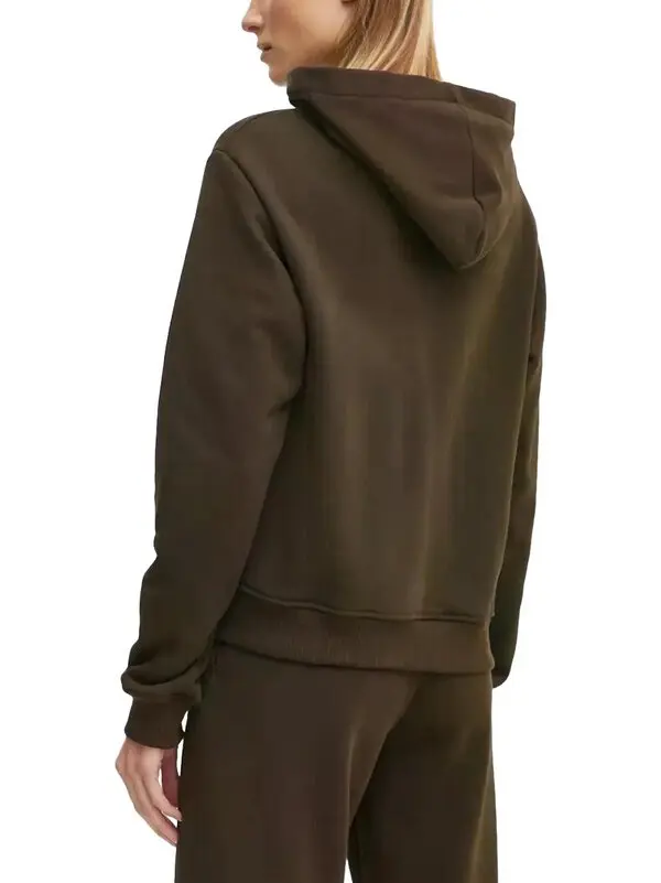 LA MANIA Logo-print Hoodie - Brown