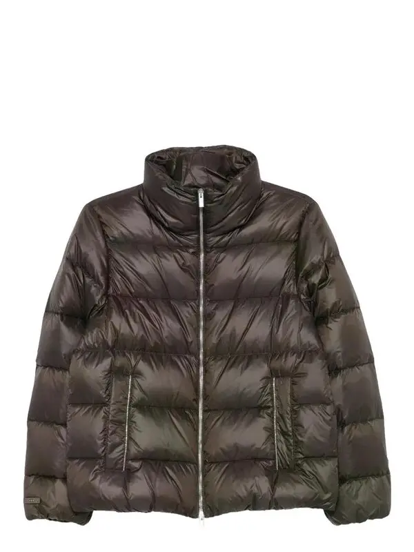 Peserico Quilted High-neck Jacket - Brown