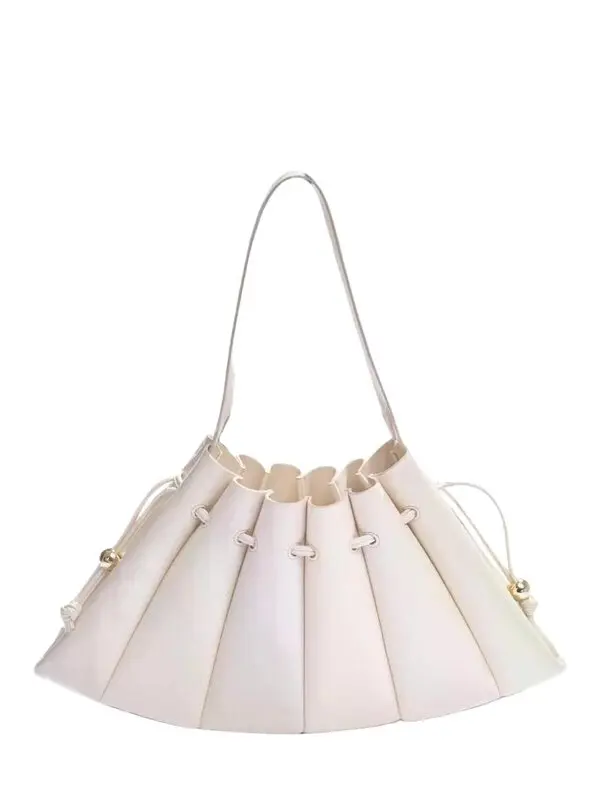 THEMOIRE Calipso Pleated Shoulder Bag - Neutrals