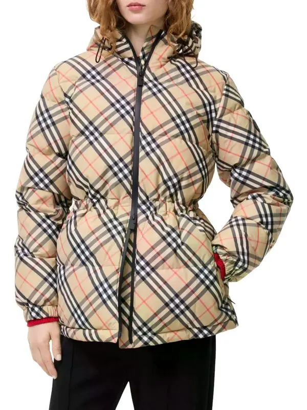 Burberry Check Zip Jacket - Neutrals