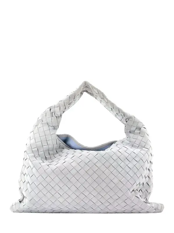 Bottega Veneta Hop Intrecciato Suede Small Hobo Bag - Blue