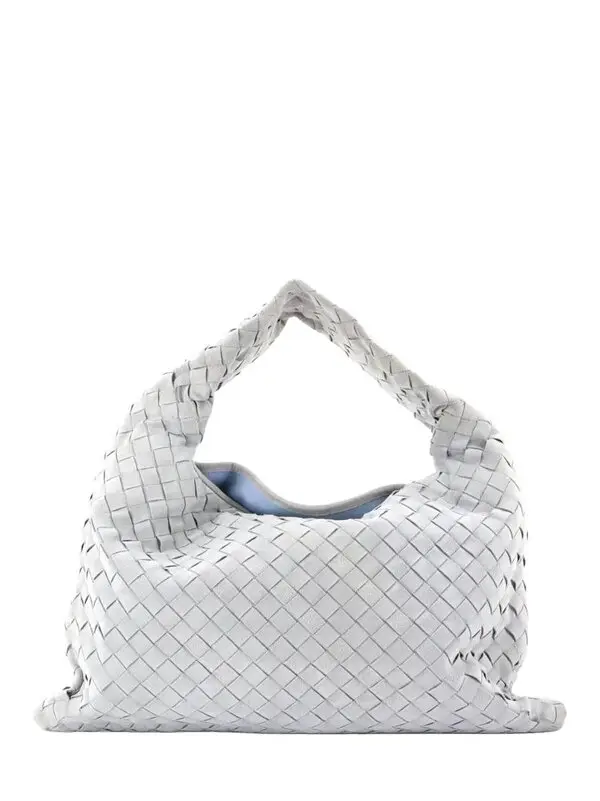 Bottega Veneta Hop Intrecciato Suede Small Hobo Bag - Blue