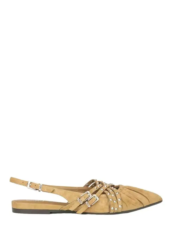 Ash Bianca Studded Ballet Flats - Neutrals