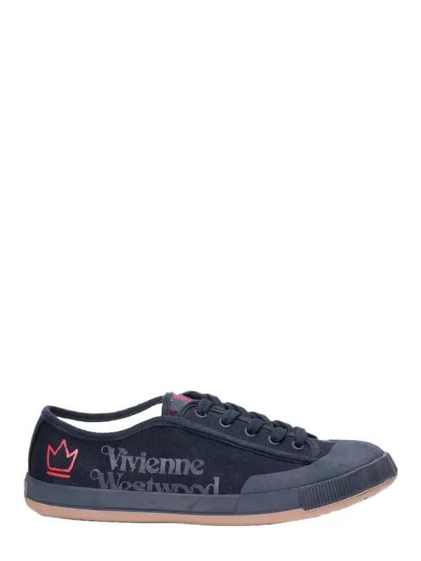VIVIENNE WESTWOOD Animal Gym Cotton Low-top Sneakers - Black