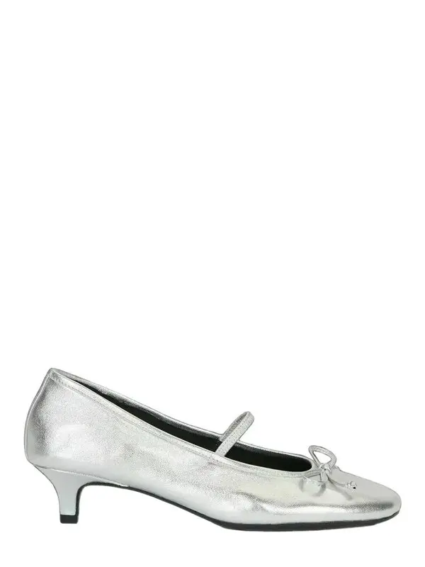 Ash Elodie Bis Bow-detail Heeled Pumps - Silver