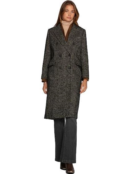 BELLE & BLOOM Wherever I Go Tweed Coat - Black