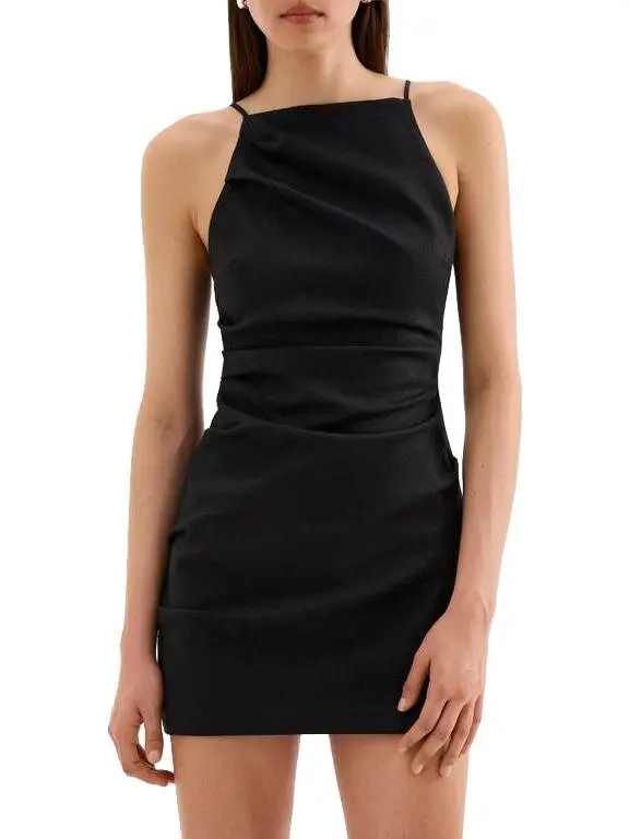 Nude Lucy Talitha Linen Mini Dress - Black