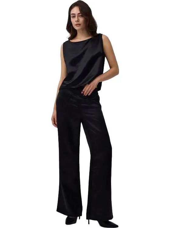 JUANA Aven Wide Leg Pants - Black