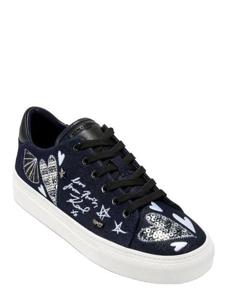 Karl Lagerfeld Paris Cate Ikonic Sneaker - Dark Navy/black