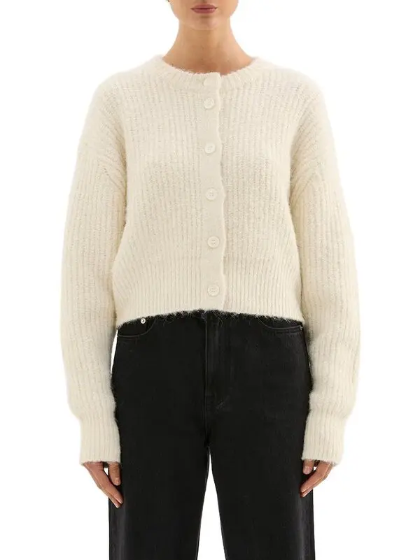 Nude Lucy Nixon Cropped Cardigan - Ivory