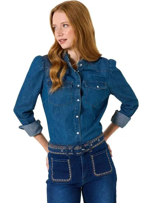 JOE BROWNS Denim Chambray Shirt - Dark Chambray