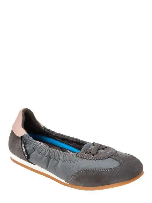 DEARFOAMS Benita Genuine Suede Sneakerina - Grey