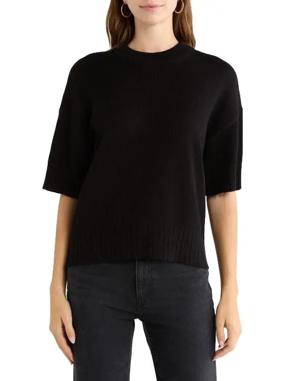 SUGARLIPS Novah Drop Shoulder Sweater - Black