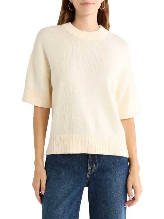 SUGARLIPS Novah Drop Shoulder Sweater - Cream