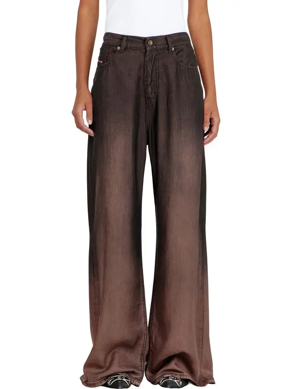 DIESEL® Relaxed Jeans Low Waist 1996 D-sire, Colored, Button Fly - Brown