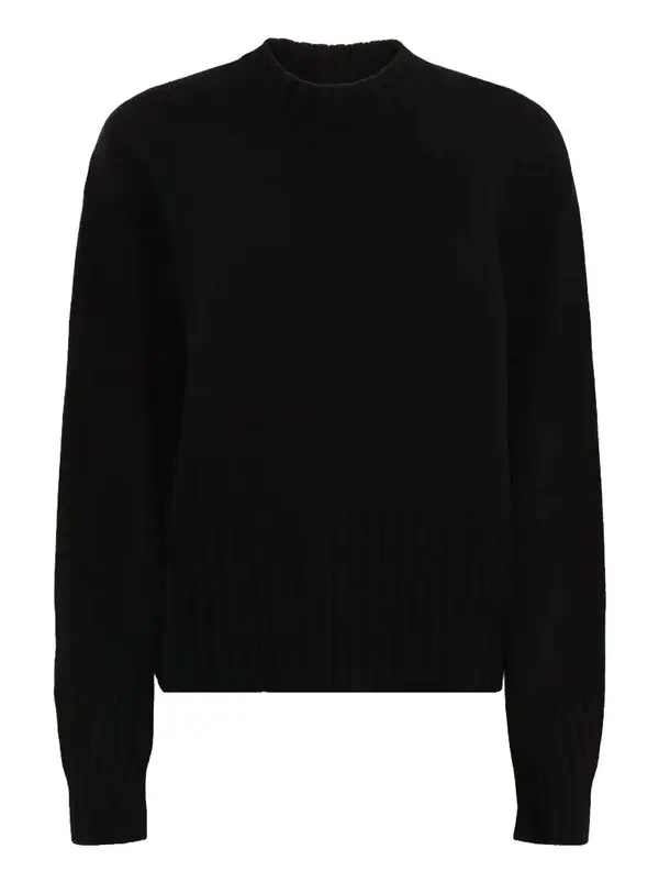 LANEUS Crew-neck Sweater - Black