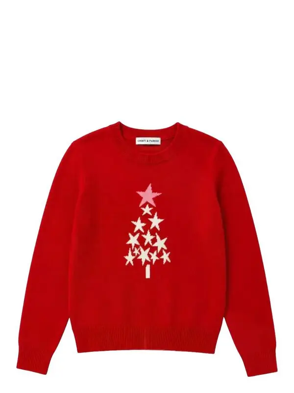 Chinti & Parker Star-intarsia Knit Sweater - Red