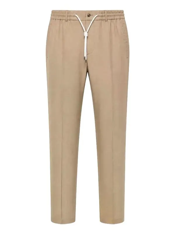 Pal Zileri Drawstring Elasticated Trousers - Brown