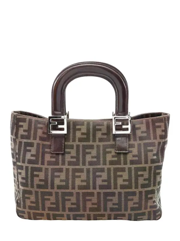 Fendi 2000-2010 Zucca Canvas Handbag - Brown