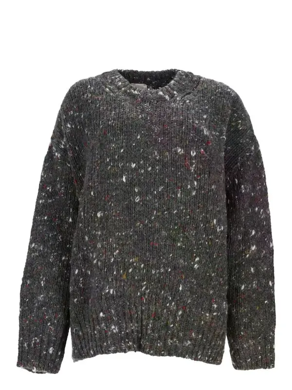 ALYSI Flecked Chunky-knit Sweater - Grey