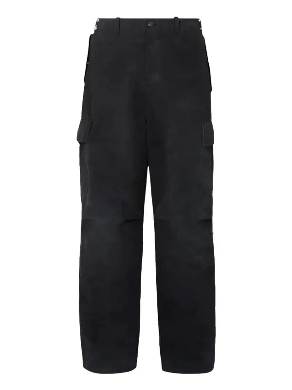 Fendi Ff Logo Cargo Pants - Black