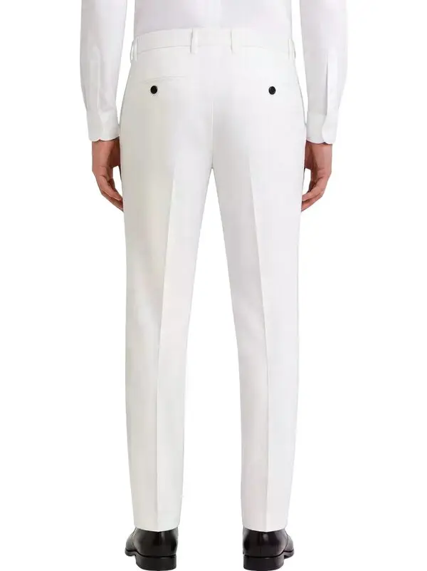 Pal Zileri Pressed-crease Tailored Trousers - White