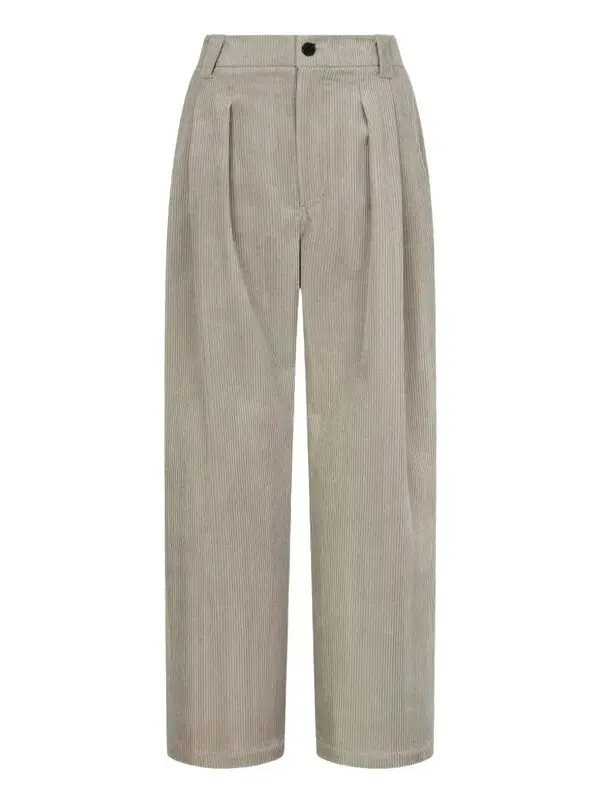 STUDIO TOMBOY Pleated Corduroy Trousers - Neutrals