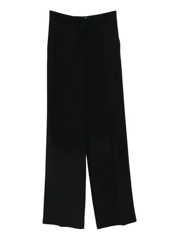 VIA MASINI 80 High-waisted Wide-leg Trousers - Black