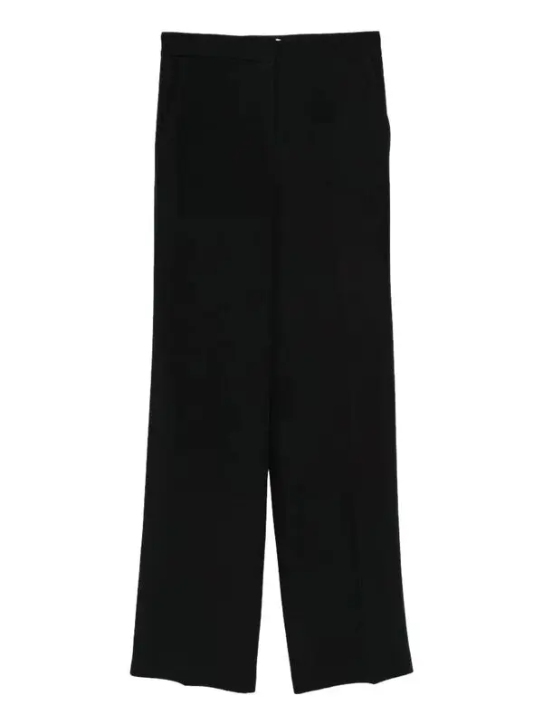 VIA MASINI 80 High-waisted Wide-leg Trousers - Black