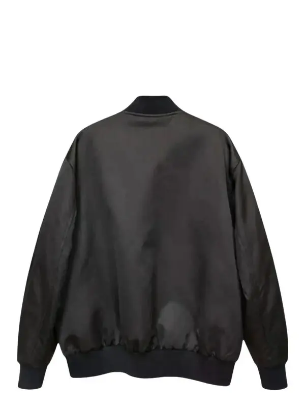 Plan C Zip-up Bomber Jacket - Black
