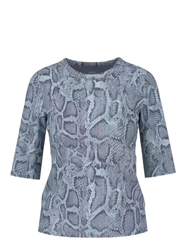 MARCCAIN Snakeskin-print T-shirt - Blue
