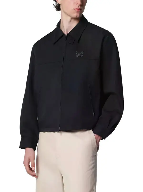 Needles Twill Embroidered-logo Jacket - Black