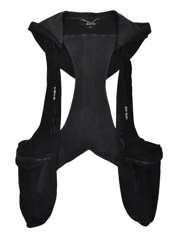 TROUBLED WATERS Nomad Beaded-embellished Vest - Black