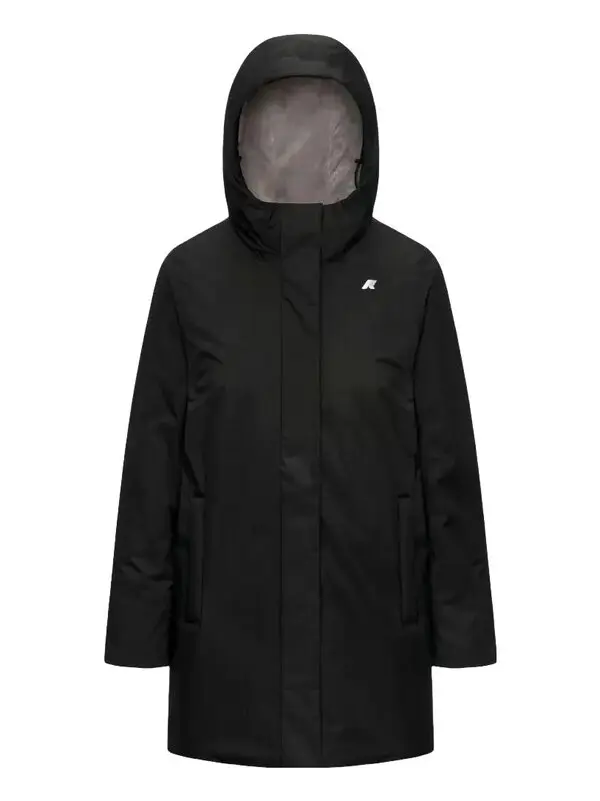 K-WAY Sophie Logo-patch Hooded Jacket - Black