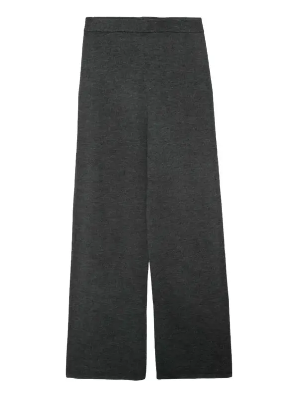 Majestic Filatures Fine-knit Wide-leg Trousers - Grey