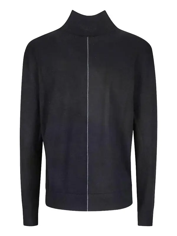 Calvin Klein Merino Wool Roll-neck Sweater - Black