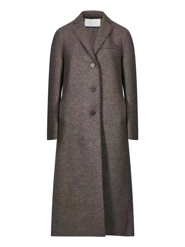 Harris Wharf London Single-breasted Notched-lapels Coat - Brown